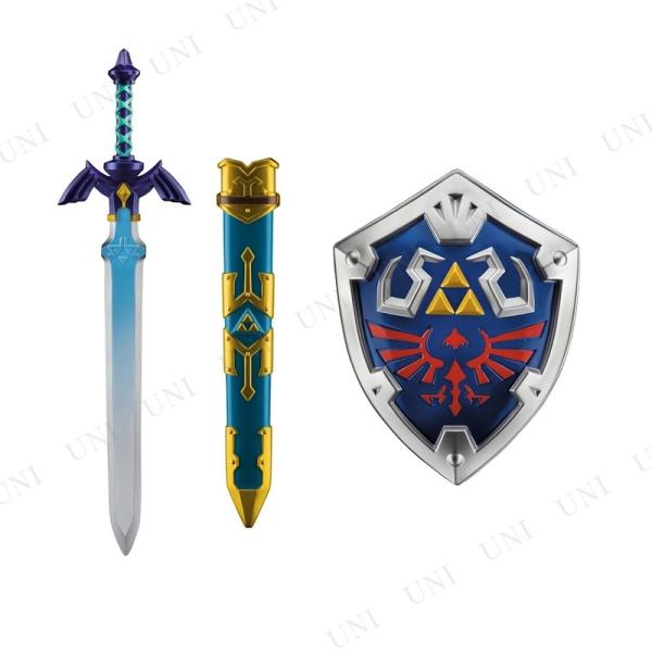 ゼルダの伝説のリンクのマスターソードとハイラルの盾のセットです！細部までこだわったデザインで、コスチュームのプラスワンアイテムにもオススメです【キーワード】武器,ハロウィン 衣装,プチ仮装,変装グッズ,コスプレ,パーティーグッズ,オモチャ,...