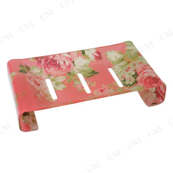 バラの柄がゴージャスなソープディッシュです。落としても割れにくく丈夫なアクリル素材。同シリーズのディスペンサースタンドと合わせて使用できます。バスタイムを華やかにしてくれます【キーワード】お風呂グッズ,お風呂用品,バス用品,石けん置き,ホル...