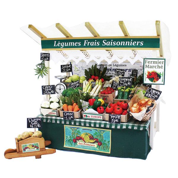 ミニチュア製作の醍醐味でもある粘土細工をお楽しみいただけるシリーズです。本場の雰囲気をそのままに、手作りの野菜をかざりつけてお楽しみください！【キーワード】おもちゃ,玩具,オモチャ,ドールハウス,手作りキット,工作,巣ごもりグッズ,洋風,パ...