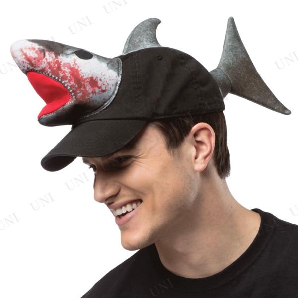 アメリカのテレビ映画「シャークネード(SHARKNADO)」をモチーフにした3Dベースボールキャップ。サメが頭を突き破って出てきたおもしろハットです【キーワード】KEYアニマルコス,KEY18ハット,ホラー,怖い,ハロウィン 衣装,プチ仮装...