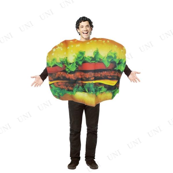 リアルなプリントのハンバーガーの着ぐるみコスチュームです【キーワード】KEY仮装マラソン_本気,男女兼用,女性用,レディース,男性用,メンズ,ハロウィン,衣装,コスプレ,パーティーグッズ,余興,おもしろコスチューム,面白コスチューム,爆笑,...