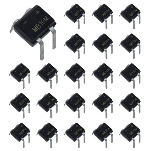 【商品名】　YFFSFDC ブリッジ整流器 100個入り 0.5A 1000V MB10M ブリッジダイオード ダイオード 整流器 逆流防止ダイオード電 【商品説明】　 【梱包サイズ】　高さ : 1.10 cm　横幅 : 7.40 cm　奥...