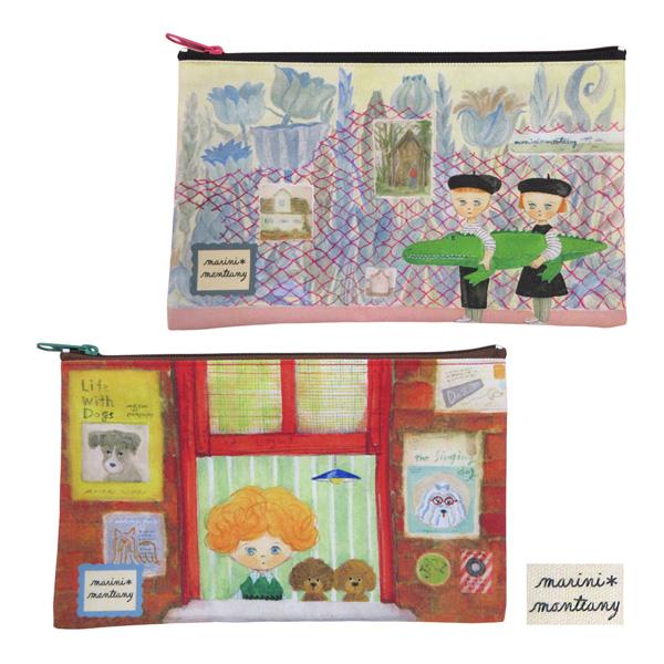 モンスイユさんの大人気「ECOUTE！（エクート）」の作者、MARINI・MONTEANYの原画が素敵な雑貨になりました。MARINI・MONTEANYの世界を感じるペンポーチの登場です。ペン以外にも18cmの定規やハサミ、修正テープも入る...