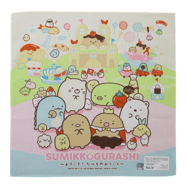 大人気キャラクター「すみっコぐらし」からハンカチが登場です。肌触りの良い綿100％素材を使用。人気のすみっコぐらし柄でみんなに自慢しちゃおう。入園・入学の準備用品として贈り物に喜ばれます。サイズ：約H30×W30cm素材：綿100%生産国：日本製
