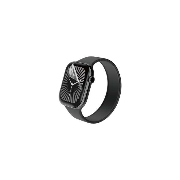 反射を軽減するAR加工を施した、衝撃吸収、超透明、指紋防止タイプのApple Watch用画面保護フィルムです。光の映り込みに邪魔されず、快適に動画視聴を楽しめます。貼り付けの際に、ずれやすいフィルムをぴったりと位置合わせできる貼り付けツー...