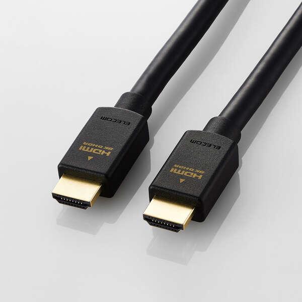 最大8K/60Hzの解像度に対応した、認証済みのウルトラハイスピードHDMI(R)ケーブルです。安定した映像信号と音声信号のデジタル伝送を実現し、100Mbpsのイーサネット通信にも対応しています。