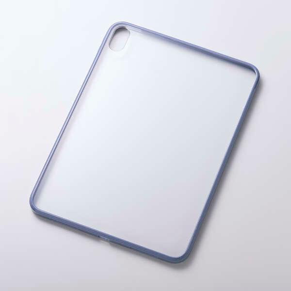 エッジ部分のカラーがアクセントとなる軽く、衝撃に強いクリアケースです。背面は透明感と艶が美しいクリア素材を採用。側面に弾力性のあるTPU素材を、背面に指紋が付きにくいポリカーボネート素材を使用しました。