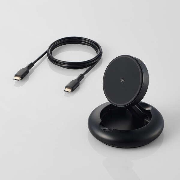 マグネットでぴったり固定して、どこでもすぐに充電。iPhoneなどの対応するスマートフォンを高速充電できるQi2規格ワイヤレス充電スタンドです。コンパクトに折りたたみ可能な2WAYモデルで、持ち運びにも便利です。