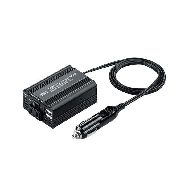 車内でAC電源とUSB電源が取れる、120Wカーインバーター