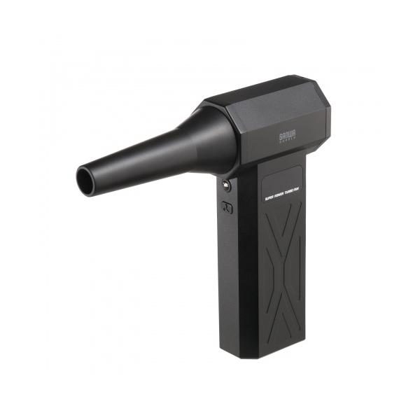 充電でき繰り返し使える電動エアダスター5種類のノズルを付属、電池残量や風力を液晶表示できる