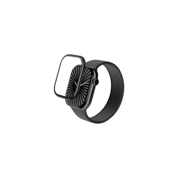 極薄約0.15mmで超感度を実現。SCHOTT社製ガラスを採用した傷に強い10H超の高透明タイプのアルミフレーム付きApple Watch用画面保護ガラスフィルムです。ぴったり位置合わせできる貼り付けツール付きです。