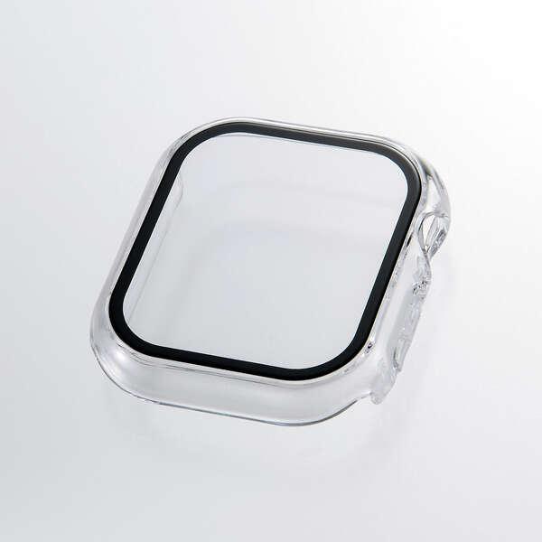 画面の視認性に優れる高透明なガラスとポリカーボネート樹脂で、機器本体を傷や汚れから守るApple Watch用フルカバーケースです。