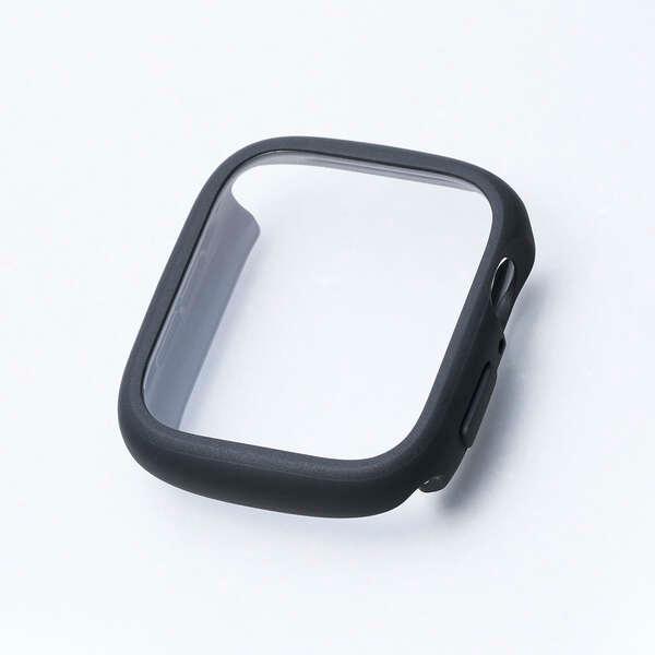 画面の視認性に優れた高透明なガラスと、しなやかで弾力性のあるTPU(熱可塑性ポリウレタン)樹脂で、端末を傷や汚れから守るApple Watch用TOUGH SLIM LITEフルカバーケースです。