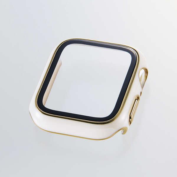 画面の視認性に優れる高透明なガラスとポリカーボネート樹脂で、機器本体を傷や汚れから守る、メタリックラインが美しく際立つApple Watch用フルカバーケースです。