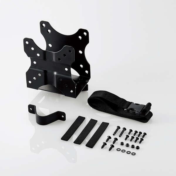 モニター裏のスペースも無駄にしない!CPUやシンクライアント端末をモニター裏に設置できるVESA規格対応のCPUホルダーです。モニター裏、ポール、デスク下など好きな場所に固定することができます。