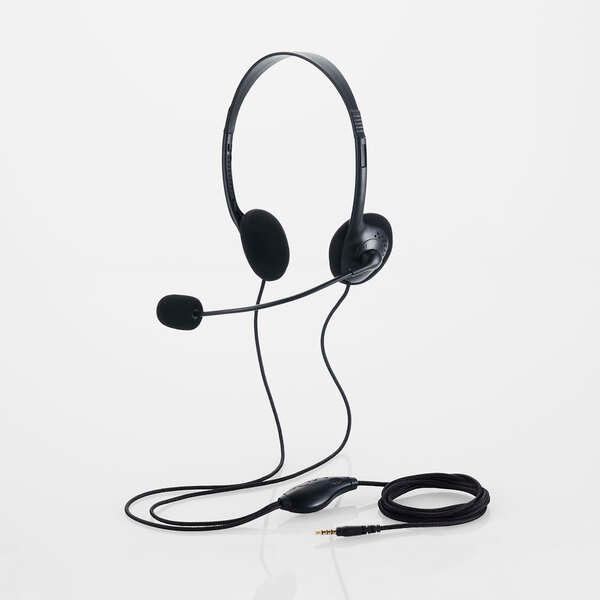 Web会議やビデオ通話、オンラインゲームでの音声チャットに最適!φ3.5mm4極ミニプラグを搭載した両耳オーバーヘッドタイプのヘッドセットです。φ30mmドライバーを採用した高音質の有線小型モデルです。