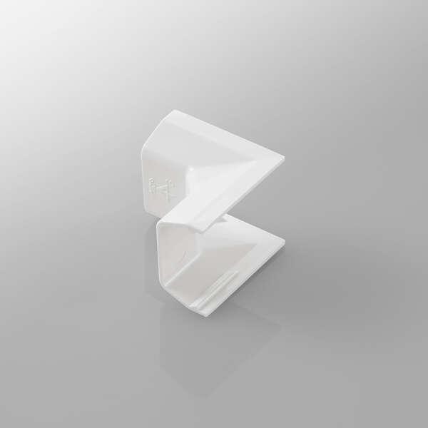 フラットモールの蓋の上からかぶせるだけ。配線の際のケーブルを保護し、すっきりと収納できるフラットモール(LD-GAF3MWH)用のジョイントパーツ(入ズミ)。