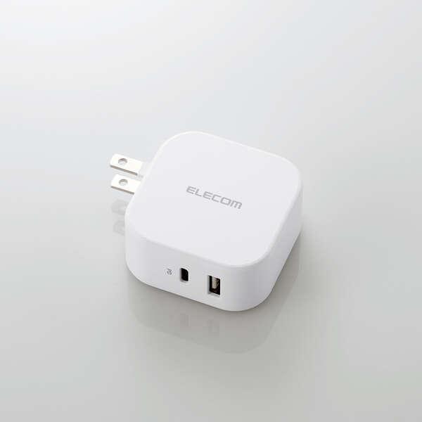 USB Power Delivery 3.0に準拠したUSB Type-C(TM)(USB-C(TM))ポートと、おまかせ充電に対応したUSB-Aポートを一つずつ搭載し、対応するスマートフォン・タブレットを充電できるUSB AC充電器です。