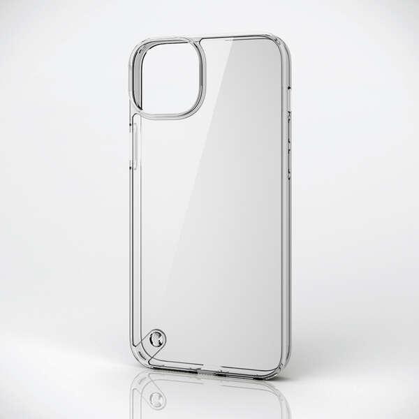 側面に弾力性のあるTPU素材を、背面に強じんで透明度の高いポリカーボネート素材を使用した、スリムなスタイルのiPhone 14 Plus用ハイブリッドケースです。