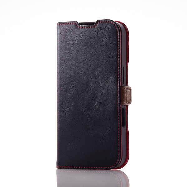 便利な機能を搭載した、革のようなやわらかな風合いのソフトレザーケース(手帳型)です。