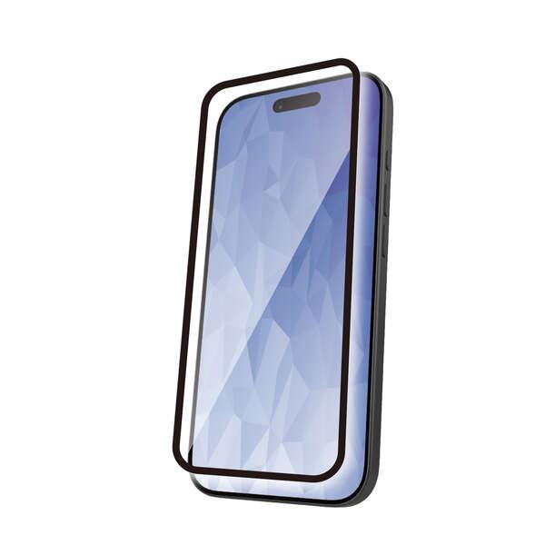 3D設計のPETフレームで角割れを防ぐ、反射防止タイプの画面保護ガラスフィルムです。端末に被せて、テープを引くだけ、ぴったり位置合わせできる超簡単貼り付けツール付きです。