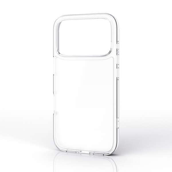 側面には弾力性のあるTPU(熱可塑性ポリウレタン)素材を、背面には指紋が付きにくい特殊加工のポリカーボネート素材を使用した、スリムなスタイルのハイブリッドケースです。