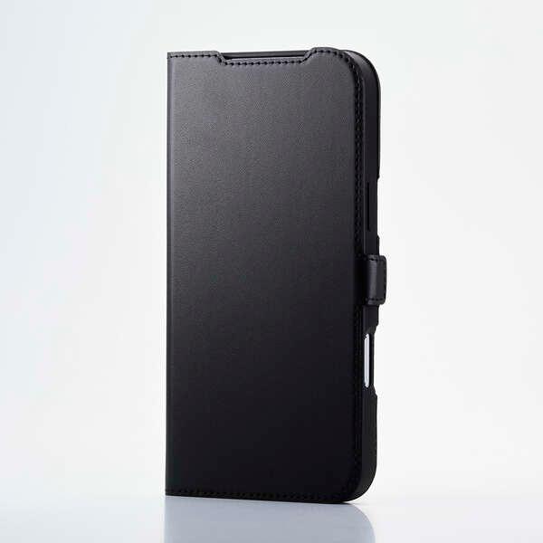 便利な機能を搭載した、革のような柔らかな風合いの手帳型ケースです。