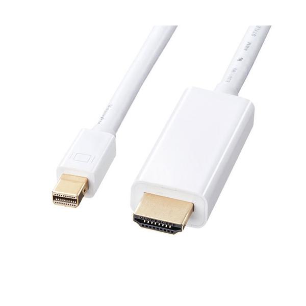 サンワサプライ ミニDisplayPort-HDMI変換ケーブル2m KC-MDPHDA20