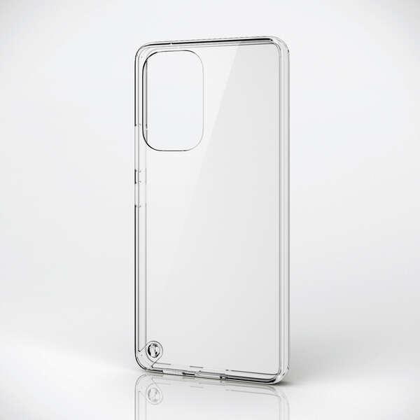 側面に弾力性のあるTPU素材を、背面に強じんで透明度の高いポリカーボネート素材を使用した、スリムなスタイルのGalaxy A53 5G(SC-53C/SCG15)用ハイブリッドケースです。