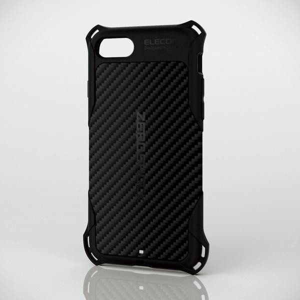 ケース背面にカーボン調のグリップテクスチャを採用。耐衝撃に特化した機能を詰め込んだiPhone 8、iPhone 7用ZEROSHOCKケースです。