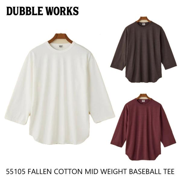 DUBBLE WORKS ダブルワークスlot.55105 FALLEN COTTON MID WEIGHT BASEBALL TEE262-55105￥10,7807.7oz RECYCLED COTTON SLAB JERSEY 25S...