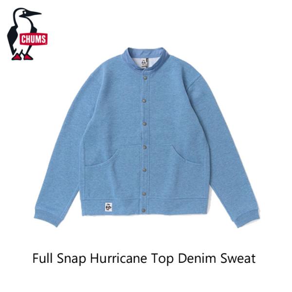 CHUMS チャムスFull Snap Hurricane Top Denim Sweatフルスナップ ハリケーントップ デニム スウェットCH00-1352 ￥10,780チャムスの定番フルスナップハリケーントップをインディゴ染をしたよう...