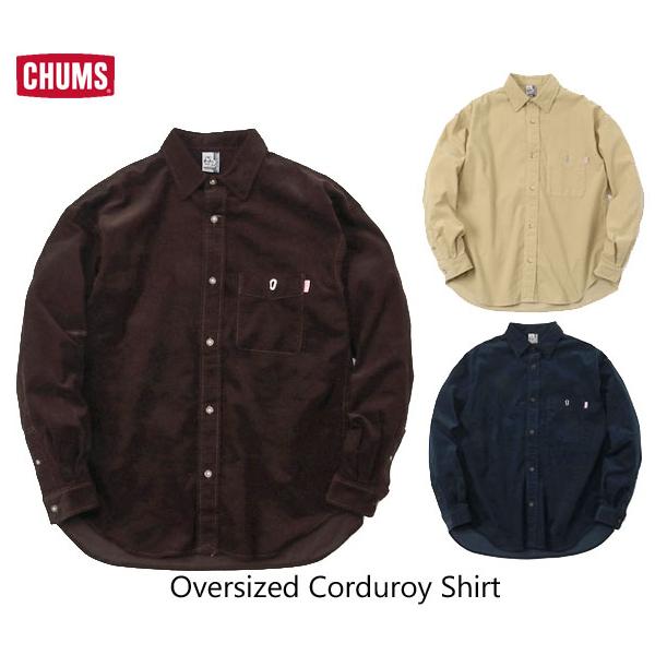 CHUMS チャムスオーバーサイズ コーデュロイシャツOversized Corduroy ShirtCH02-1175 ￥11,880細畝コーデュロイ素材を使用したオーバーサイズシルエットなシャツ。素材：コットン100％サイズ(メーカーサ...