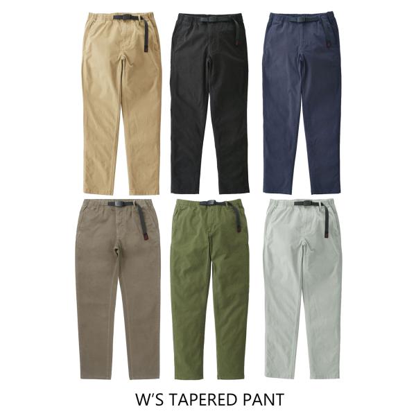 グラミチ GramicciW'S TAPERED PANTG205-OGS ￥13,200・ブランドのルーツであるクライミングシーンの機能性を残しつつ、現代のライフスタイルに合わせた細身のレディース定番パンツ・腰や腿周りには適度なゆとりを持...