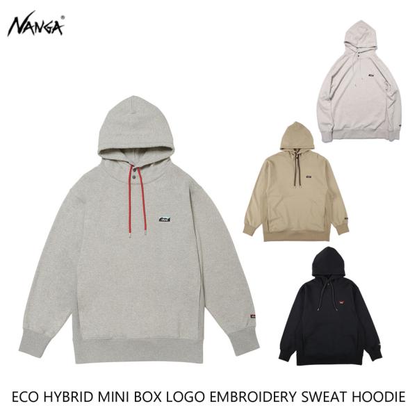 NANGA ナンガエコ ハイブリッド スウェットフーディーECO HYBRID MINI BOX LOGO EMBROIDERY SWEAT HOODIENW2441-1F014 ￥14,300ミニマムに機能を入れ込んだ、ロゴ刺繍パーカーナ...