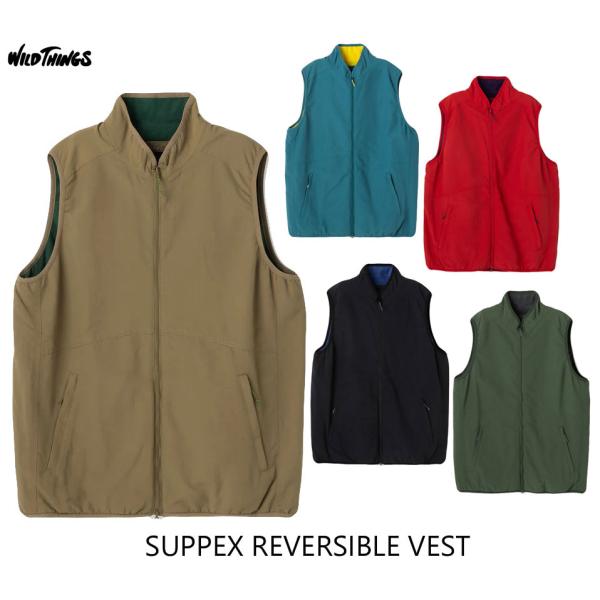 WILD THINGS ワイルドシングスSUPPEX REVERSIBLE VESTサプレックスリバーシブルベストWT24132AD ￥18,700表側に撥水加工したオリジナル組織のSUPPLEX NYLON、裏側にフリースを使ったリバーシ...