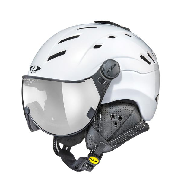 CP CAMURAI PWS品番：CPC2007カラー：パールホワイトシャイン×ホワイトシャインバイザー：clear silver mirror 1.6保護レベル：S2ベンチレーション：スライダー式付属：クリーニングクロス