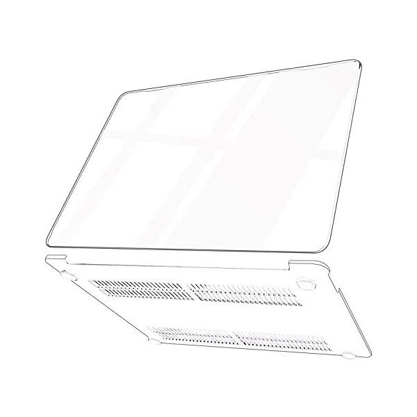 【2021改良型】TOWOOZ MacBook Air ケース 13インチ 薄型 排熱口設計 耐衝撃性 全面保護 ハードケース 2018-2021 MacBook Air 保護ケース A1932/A2337 に対応（クリア）【対応モデル】M...