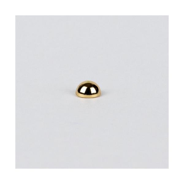 アイテム : 装飾用スタッズ品番 : SEMISFERA 6mm h3.0 GOLD 10109サイズ : 直径6.0mm 高さ3.0mmカラー : GOLD素材 : ABS樹脂（水洗可、ドライクリーニング不可）販売単位 : 10個※表示価...