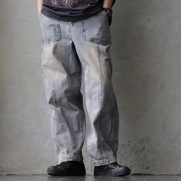 【発売日：2026年04月06日】r251217004[商品説明]・見た目はまるで何年も穿き古した古着のようなヴィンテージ感漂うデニムパンツ。・この本格的な雰囲気を出しているのが、オーバーダイ加工と呼ばれる特殊な加工。・独特の色ムラや深みが...