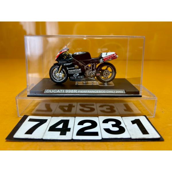 【送料無料!!】74231 開封品 デアゴスティーニ　チャンピオンバイクコレクション 1:24 DUCATI 998R PIERFRANCESCO CHILI 2002