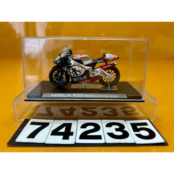 【送料無料!!】74235 開封品 デアゴスティーニ　チャンピオンバイクコレクション 1:24 APRILIA RS3 REGIS LACONI 2002