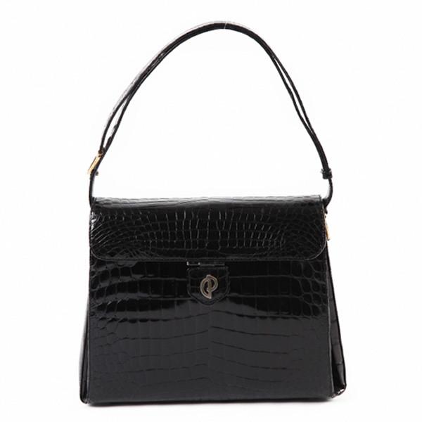 ■商品情報[管理番号]1409140003033-00[タイプ]2way[対象]レディース[カラー]ブラック[モデル]ハンドバッグ[ライン]クロコダイル[素材]クロコダイル[サイズ]W約25cm x H約20cm x D約8cmハンドル：約...