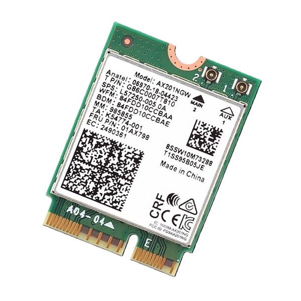 安心正常動作確認済み♪【製品特徴】Intel Wi-Fi モジュール「AX201NGW」は、最新規格 Wi-Fi 6（802.11ax）に対応した無線LANカードです高速・低遅延で安定した接続を可能にし、Bluetooth 5 も同時搭載M...