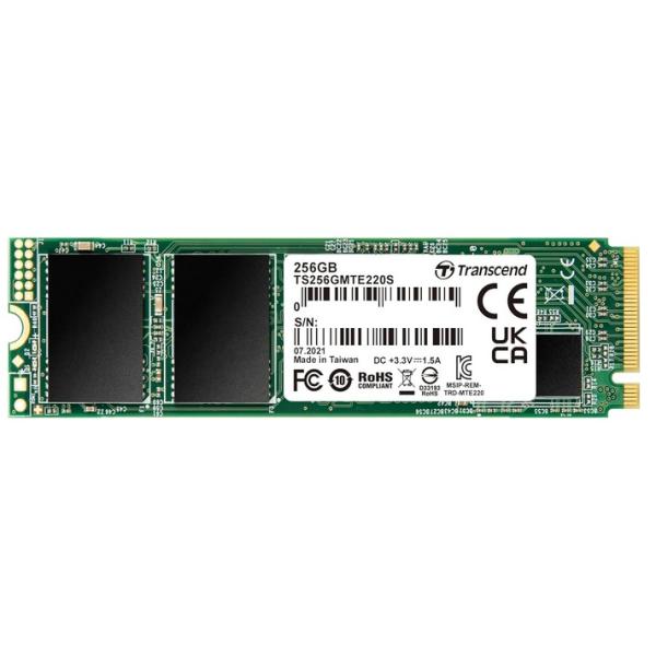 ■【正常動作確認済】 Transcend TS256GMTE220S [M.2 Type2280 NVMe 256GB] 内蔵型SSD■小型ノートパソコンや小型ゲーミングデバイス用に重宝します♪M.2 PCIe Nvme接続 SSDで、高速...