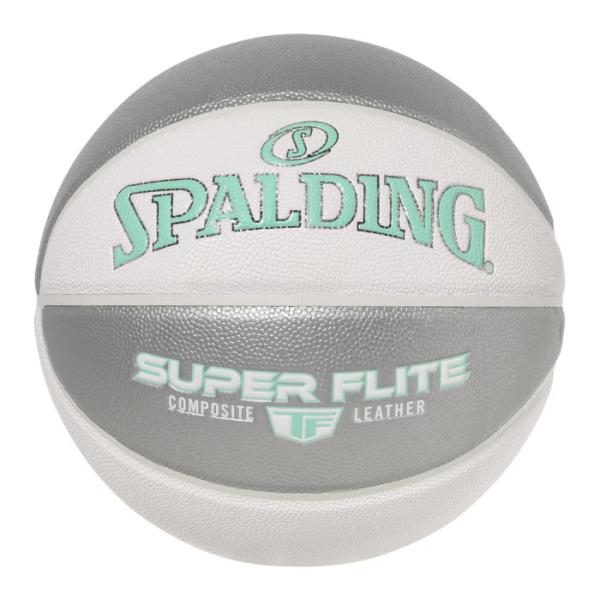 スポルディング バスケットボール スーパーフライト ホワイト×シルバー×ミント 7号球 合成皮革 78-169J SPALDING 正規販売店