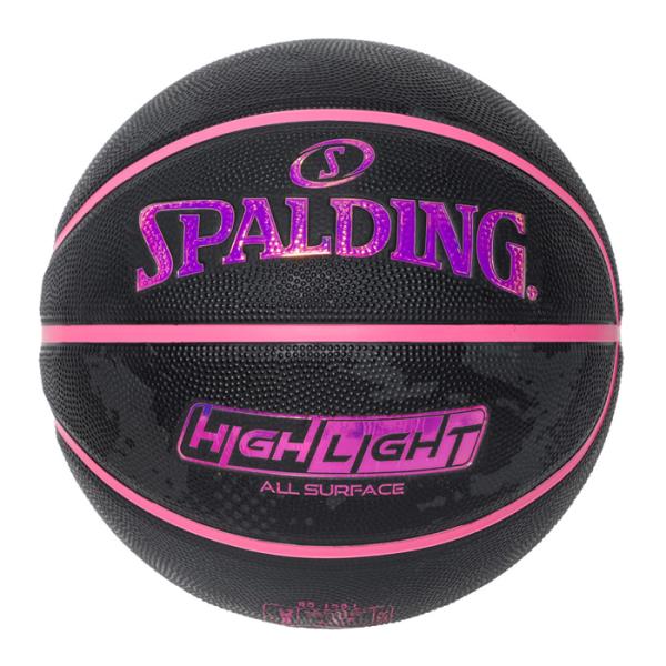 スポルディング バスケットボール ハイライト ピンク ラバー 5号 85-159J 小学生 SPALDING 正規販売店