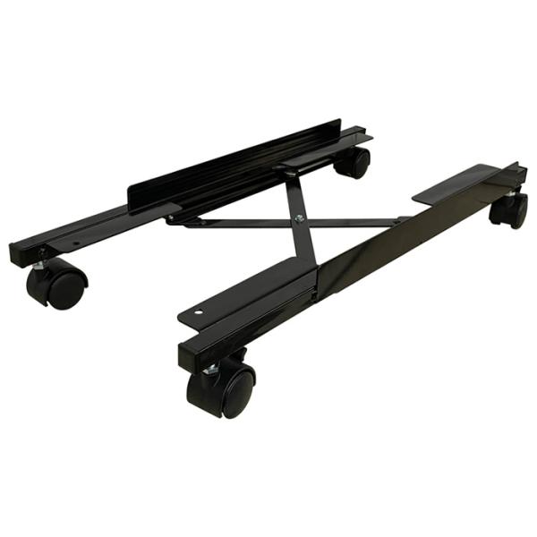 AMEX キャスター付きCPUスタンドスリムタイプ ブラック AME-DPC03 青木製作所 スチール製 デスクトップパソコンラック PCラック 無段階幅調節可能