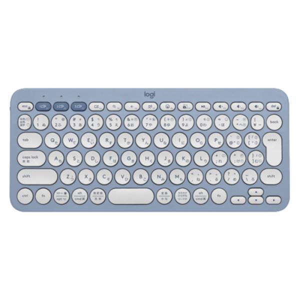 ロジクール ワイヤレスキーボード K380s PEBBLE KEYS 2 K380SBL ブルー 84キー日本語レイアウト 無線