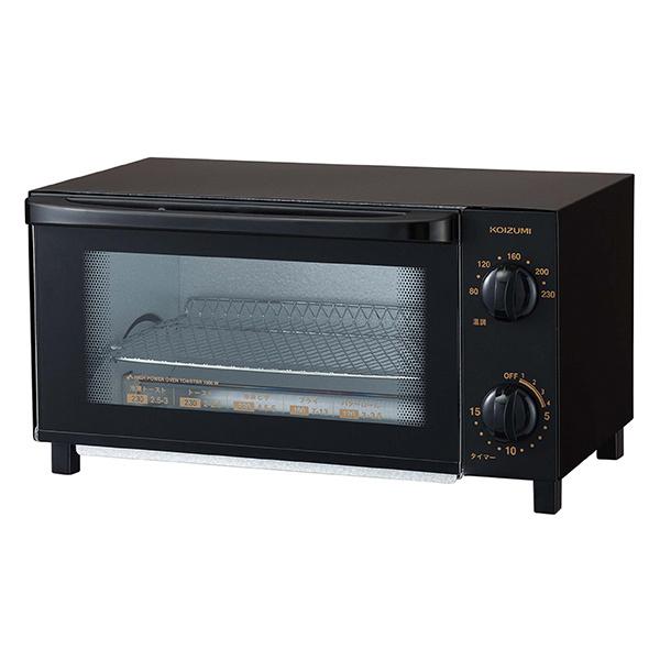 コイズミ オーブントースター トースト2枚焼き KOS-1027-K ブラック KOIZUMI KOS-1027/K